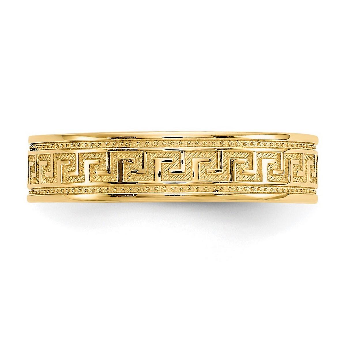4mm 10k Gold Greek Key Toe Ring - .9 Grams - Toe Ring for Women | Fruugo UK