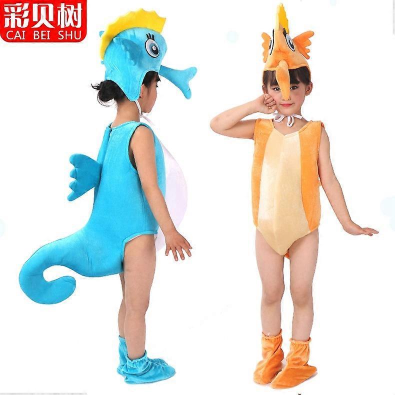 Children Kid Blue Orange Purple Hippocampus Seahorse Sea Horse Cosplay ...