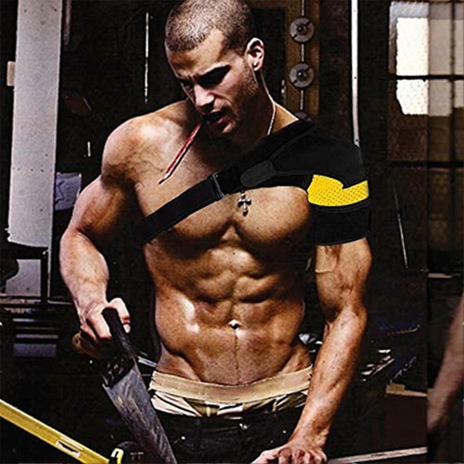 Shoulder Pain Relief Brace Adjustable Compression Sleeve Shoulder Brace ...