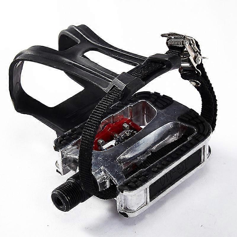 SPD Pedals for Spin Bike with Toe Cages for Clip Pedals Indoor Exercise ...