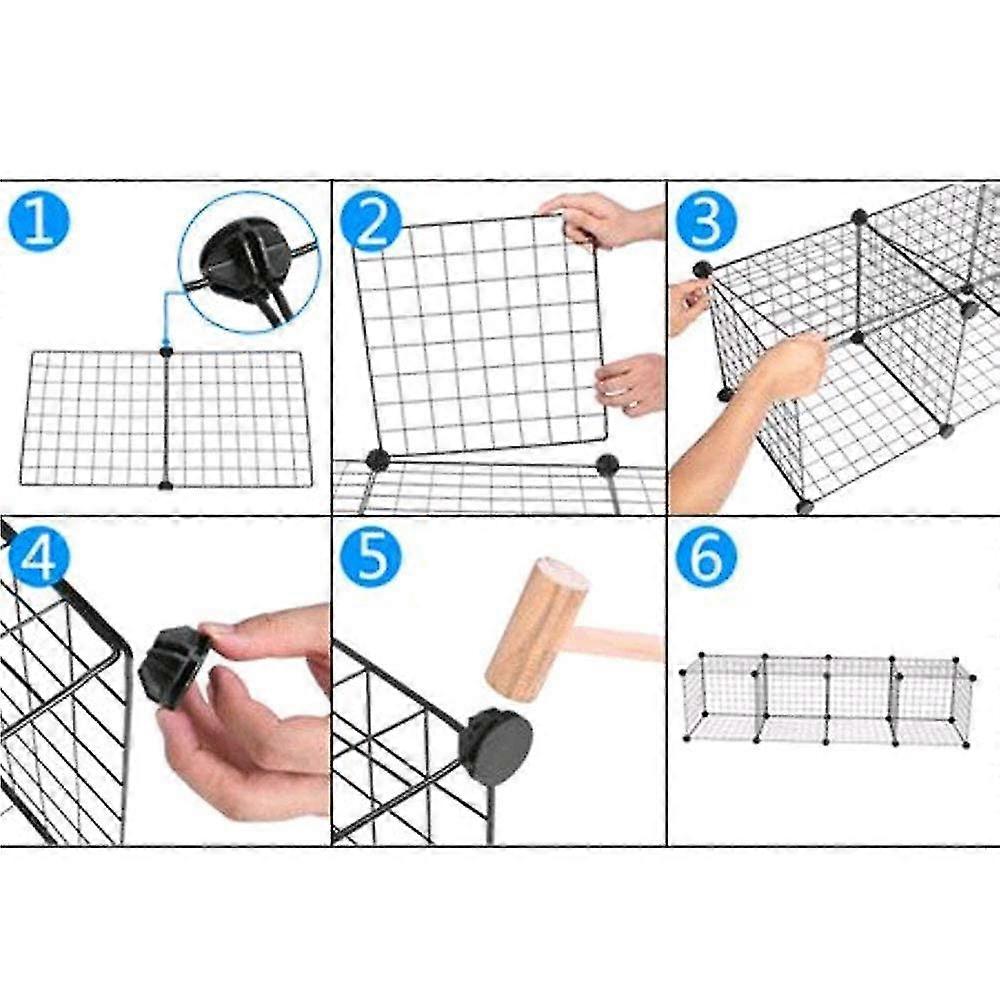 40Pcs Wire Cube Storage Black Plastic Cube Connectors C&C Grid ...