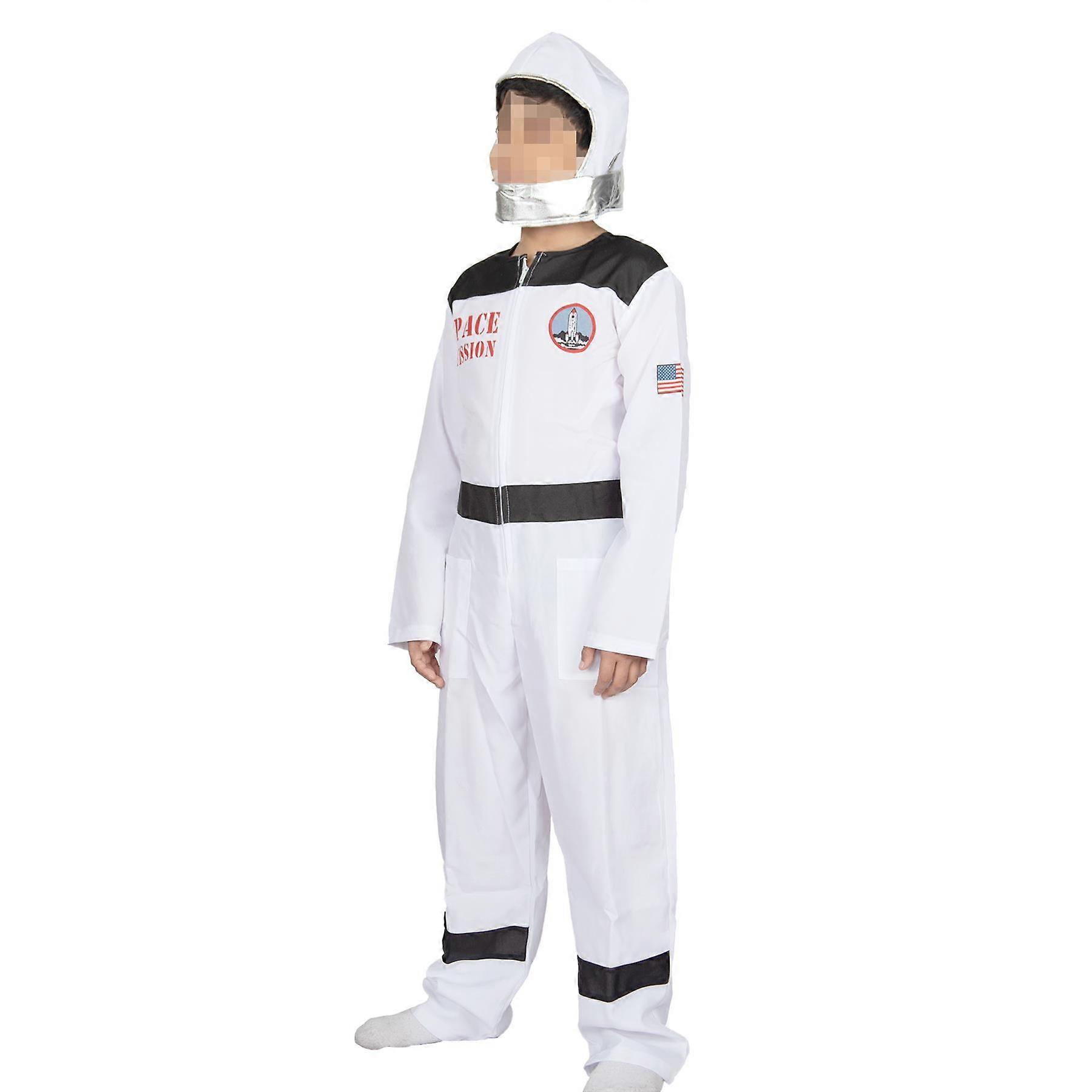 Kids Spaceman Costume Astronaut Role Play Halloween Space Suit Outfit ...