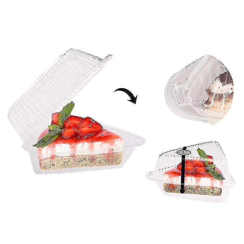 100pcs Triangle Cheesecake Boxes Slice Cake Box Triangle Pie Holders ...
