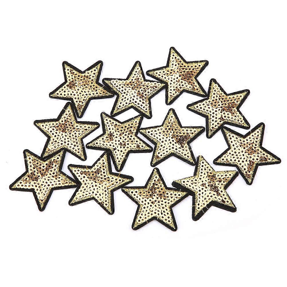 12pcs DIY Sequined Star Pattern Embroidery Sticker Clothes Patch ...