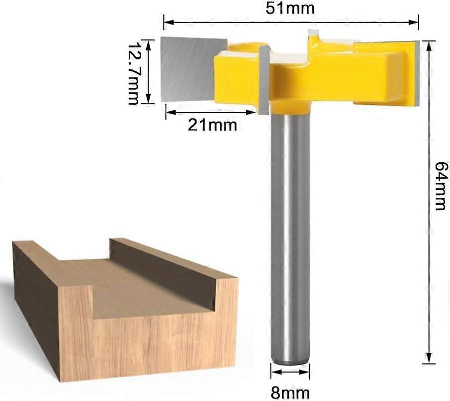 4 flutes face mill bits for router 2 inch cutting diameter, 8mm shank ...