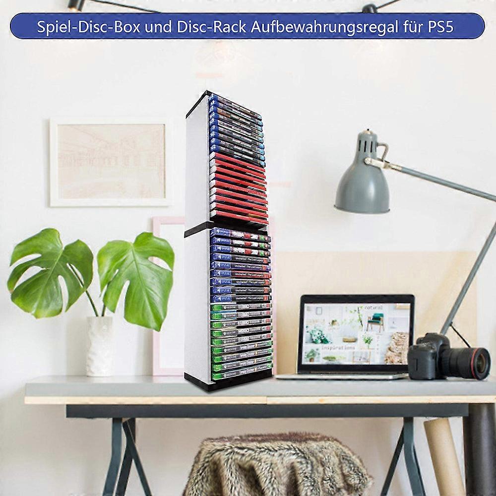 CD Rack CD Storage Rack CD Game Disc Storage Tower, Universal Game Blu ...
