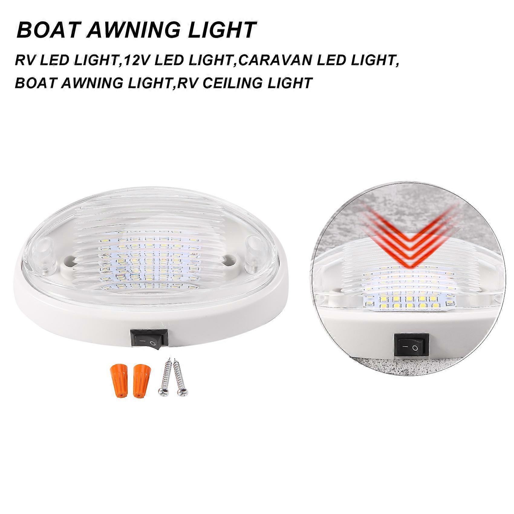 12V LED Light with Switch Caravan Motorhome Boat Awning Annex Tunnel ...