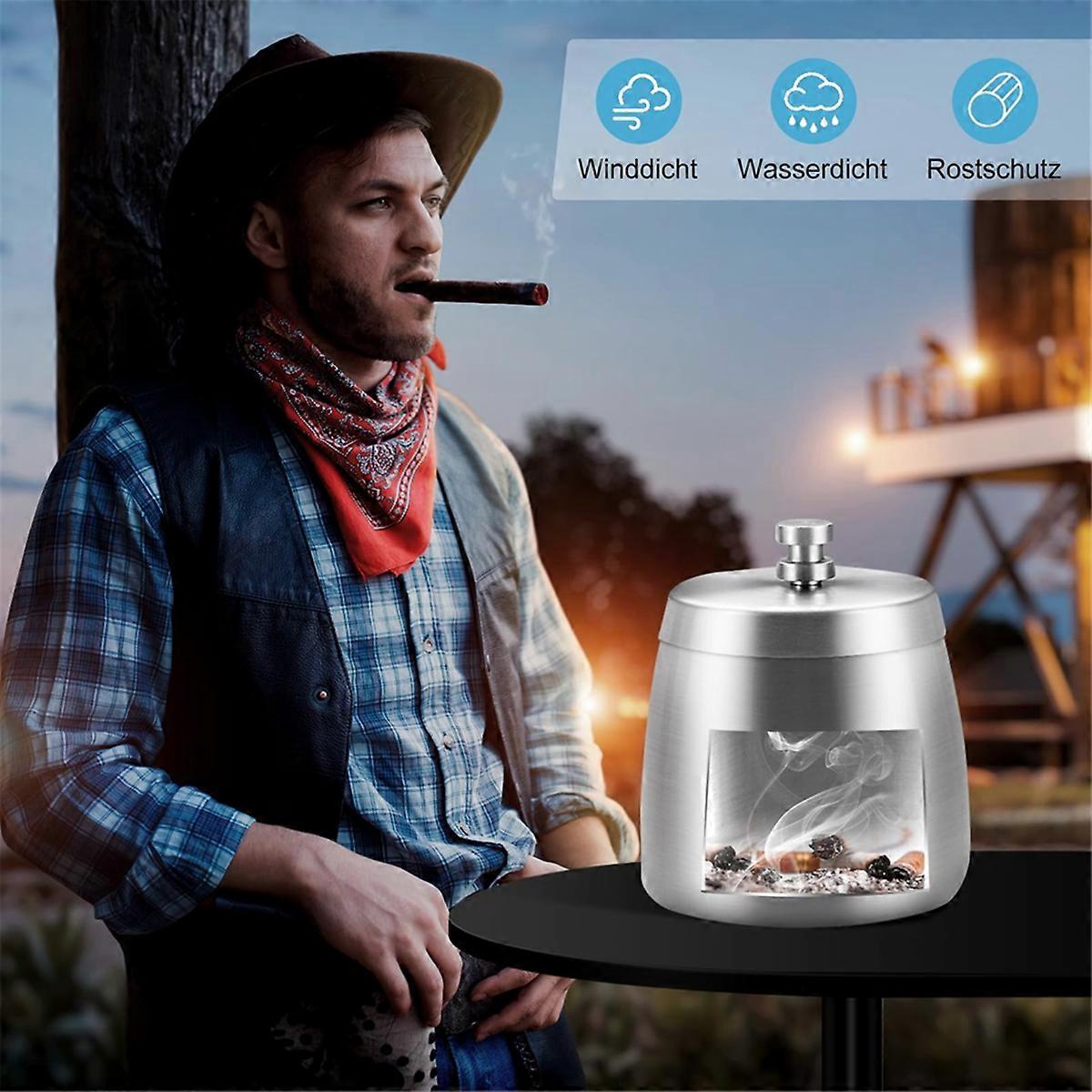 Ash Tray,Large Outdoor Ashtray with Lid,Ashtray | Fruugo UK