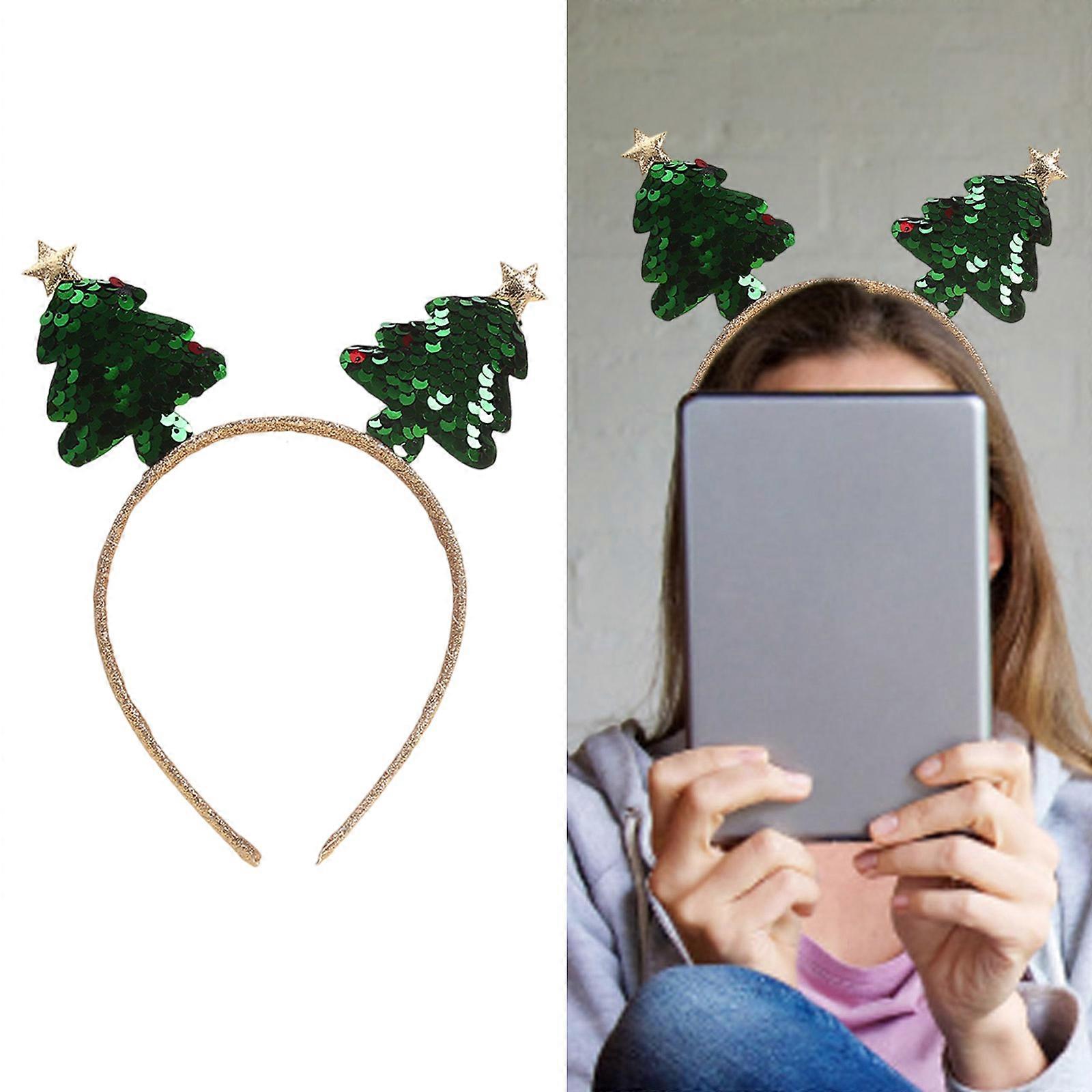 Christmas Theme Headband Festival Props Sequined Hairhoop Seasonal ...