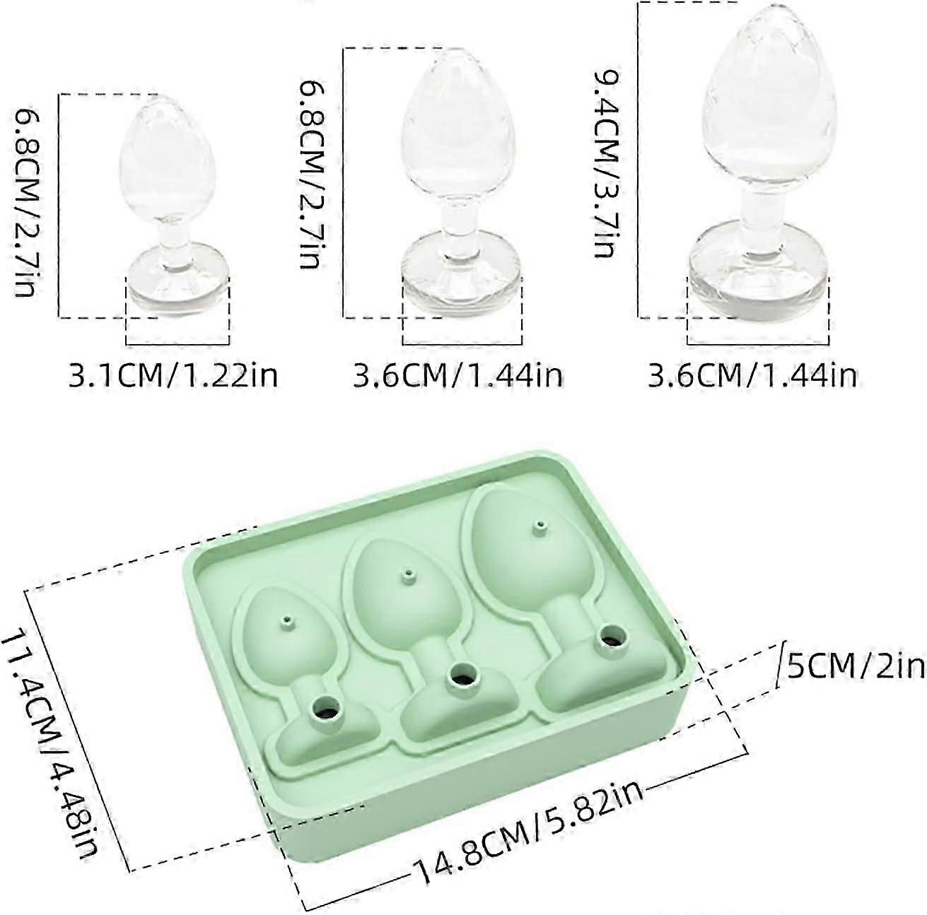 Prank Butt Plug Shaped Ices Cubes Trays, Funny Silicone Mold for DIY ...