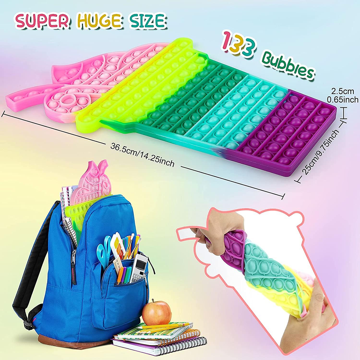 Jumbo Pop, Big Size Push Bubbles Pop Fidget Sensory Toy, Giant Boba Tea ...