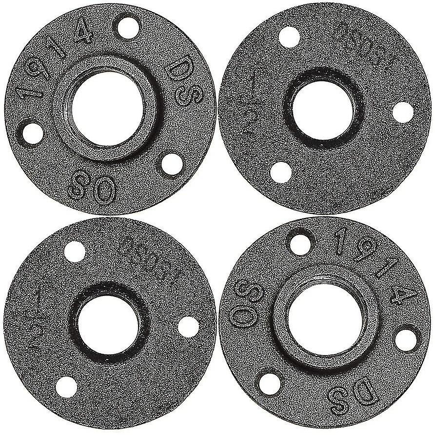 10pcs 1/2-inch Floor Flange Pipe,industrial Iron Black Pipe Flanges Diy ...