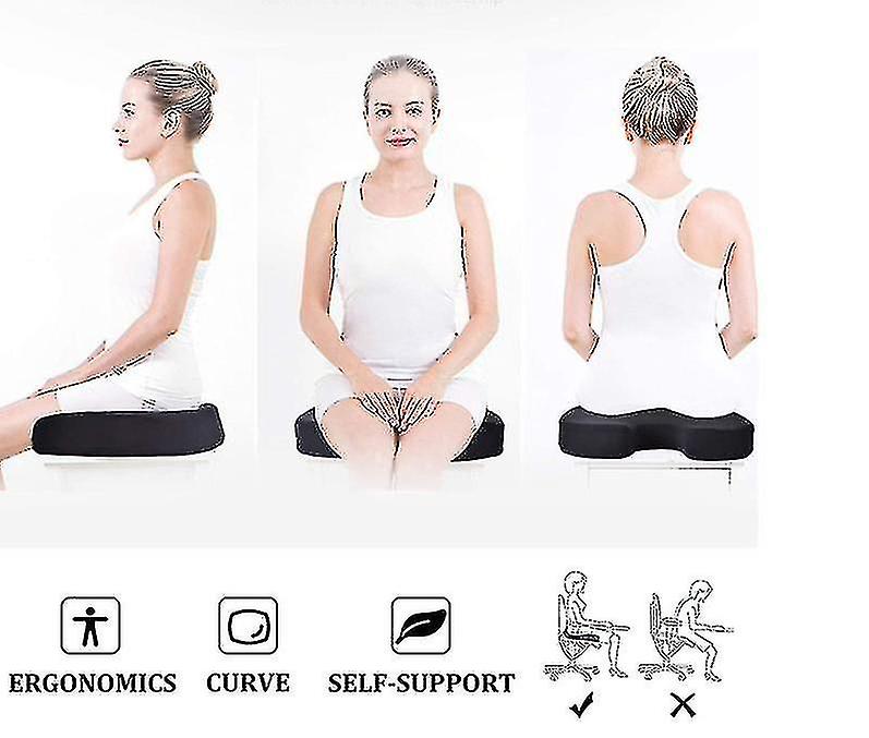 Minnesskum sittdyna för kontorsstol, halkfri ortopedisk bekväm sittdyna ...