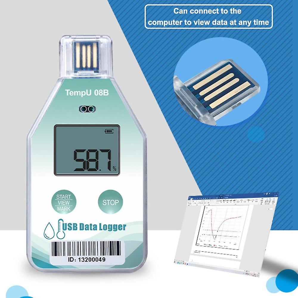 Tempu08b Temperature Data Logger 32000 Capacity Pdf Report Support ...