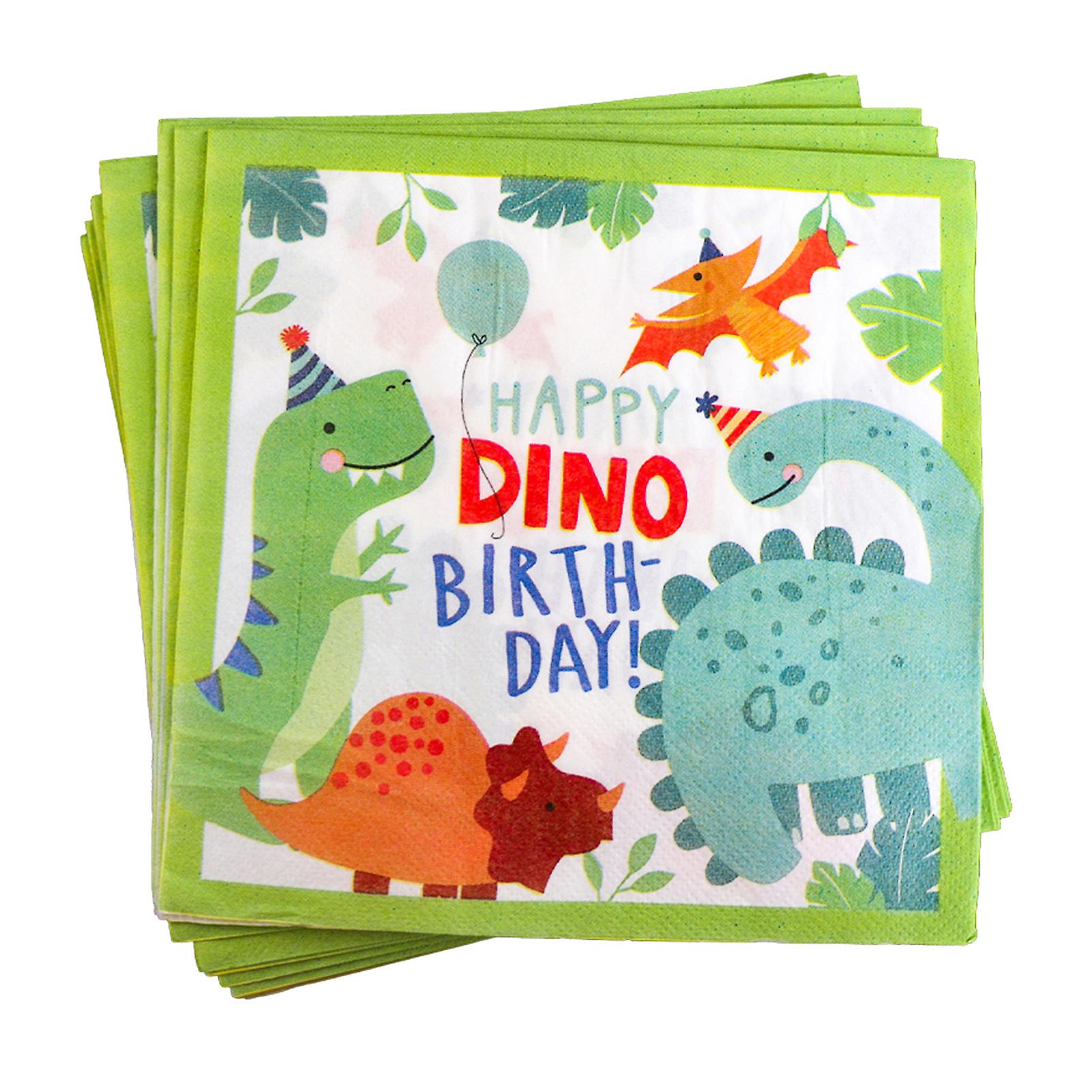 1 Set Disposable Tableware Cartoon Dinosaur Pattern Convenient Paper ...