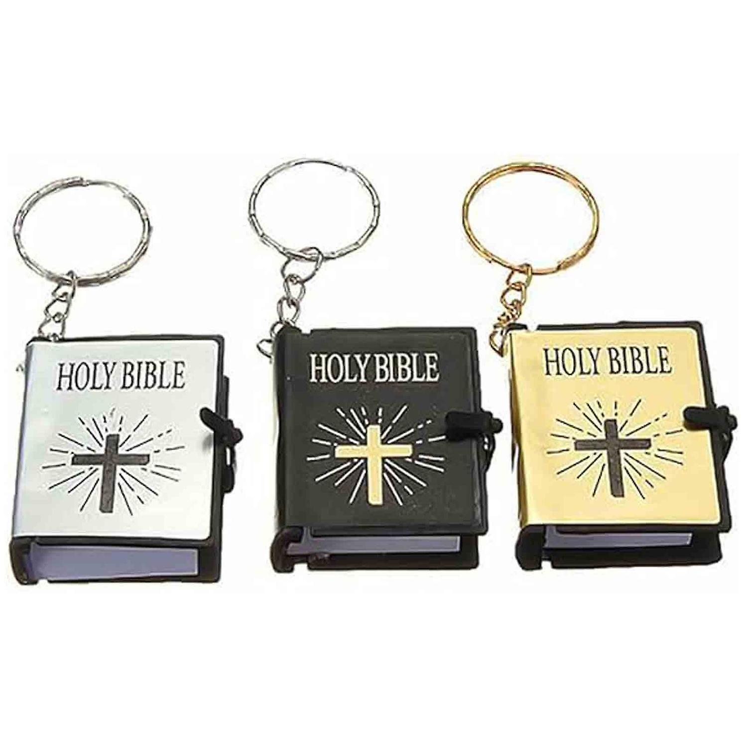 Mini Holy Bible Keyring - Gold Book Decoration for Backpacks | Fruugo UK