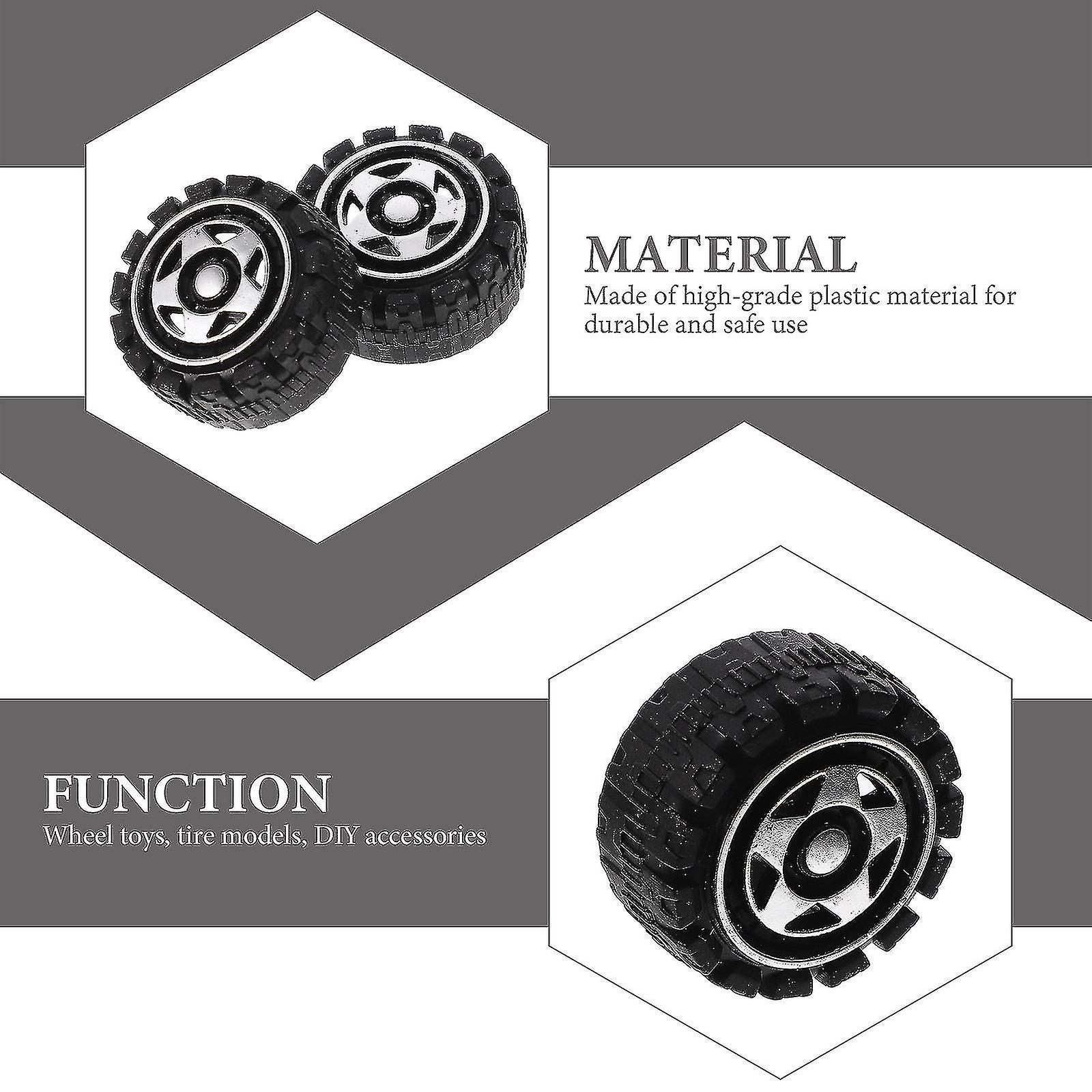 50pcs Toy Wheels Toy Car Wheels Replacement Car Wheels Diy Car Assemble ...