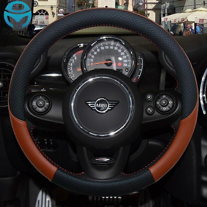 Leather Car Steering Wheel Cover for MINI Cooper R56 Clubman Countryman ...