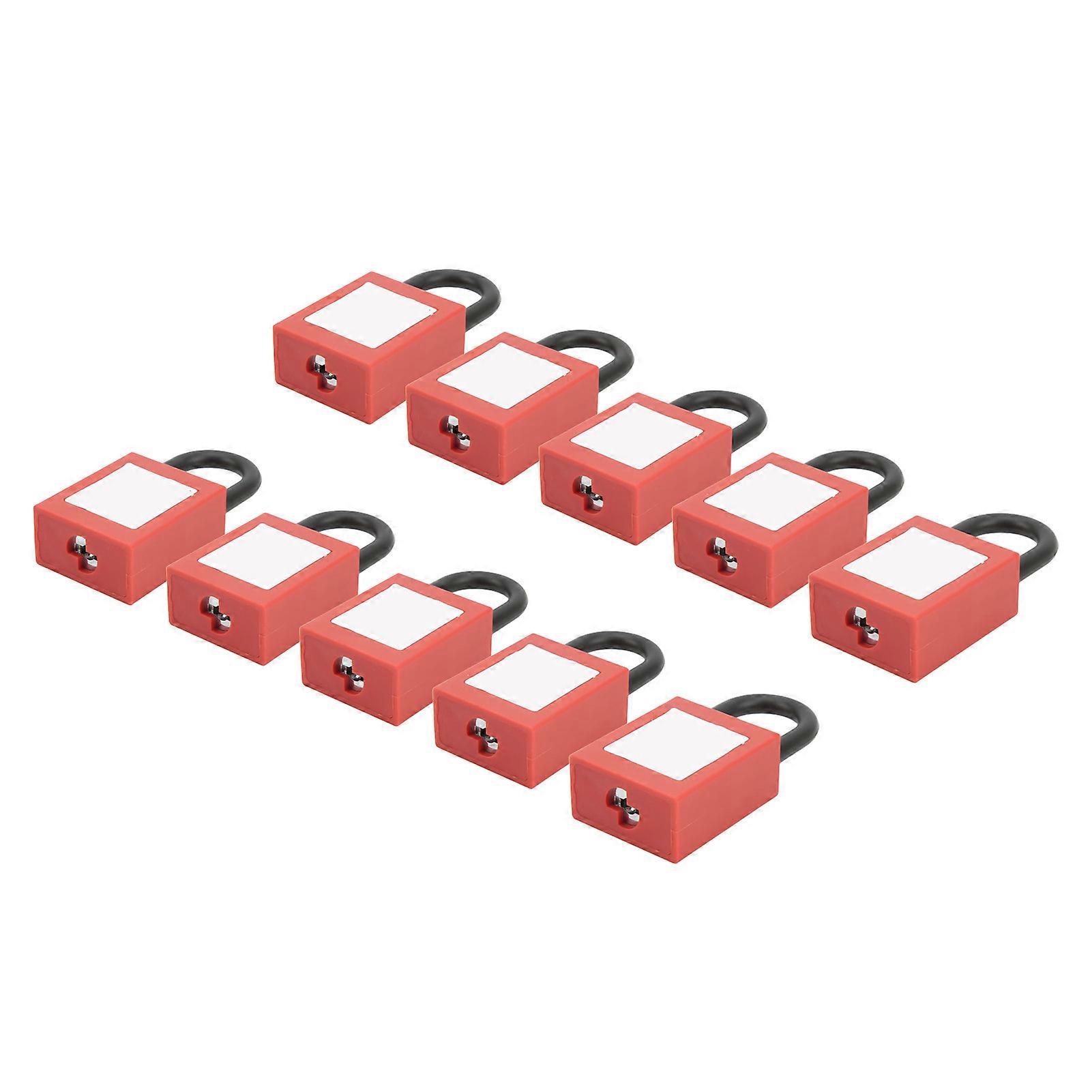 10Pcs Safety Padlock Nylon Short Beam Corrosion Rust Resistant Lockout ...