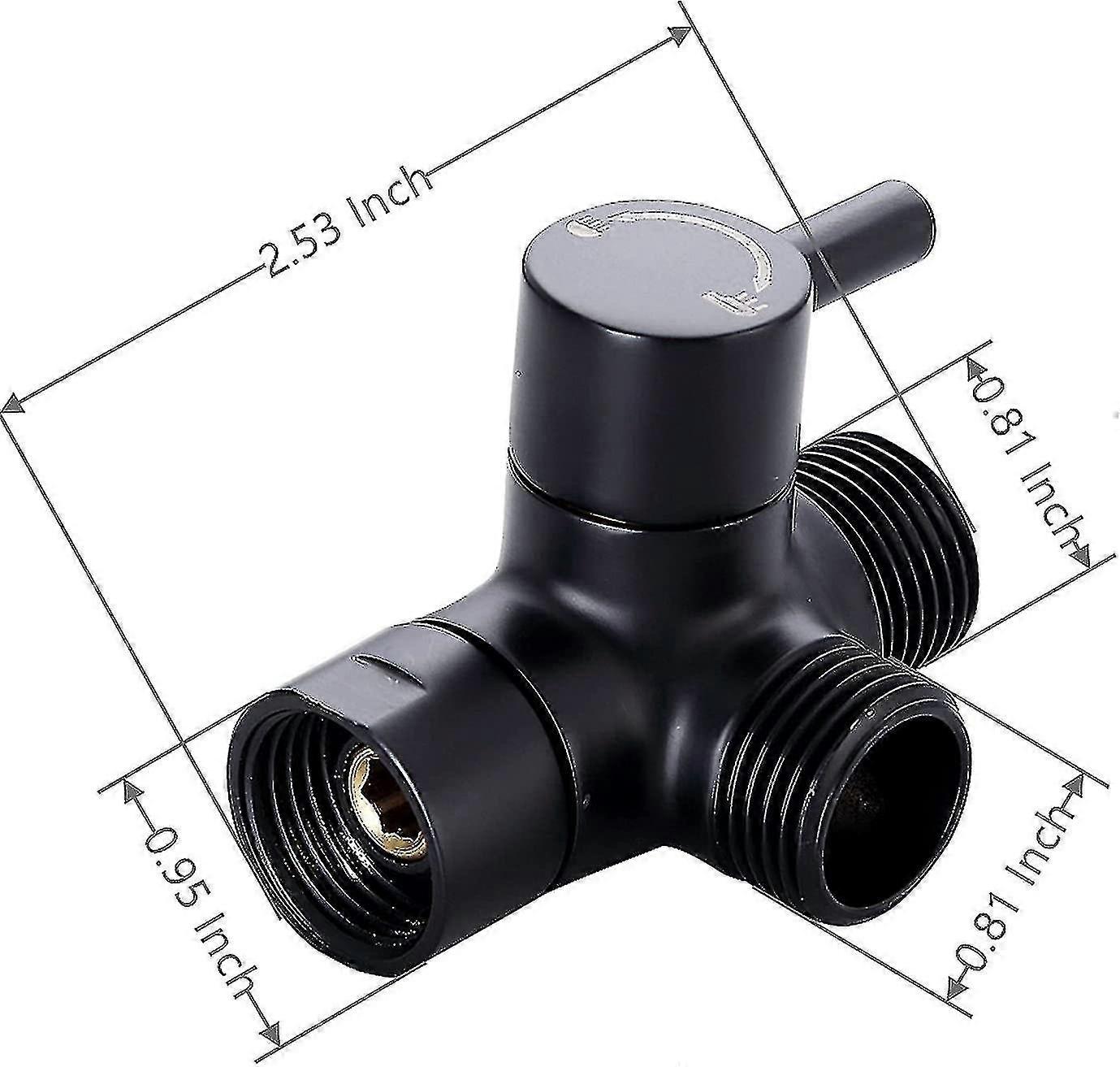 Shower Diverter Valve, 3 Way Shower Splitter, G1/2 Shower Arm Diverter ...