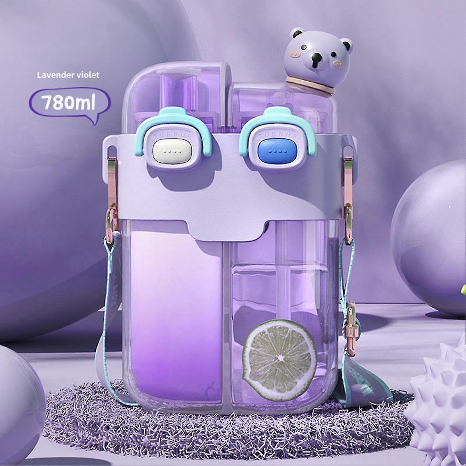 Creative Two Compartments Design Water Bottle Widened Adjustable Strap ...