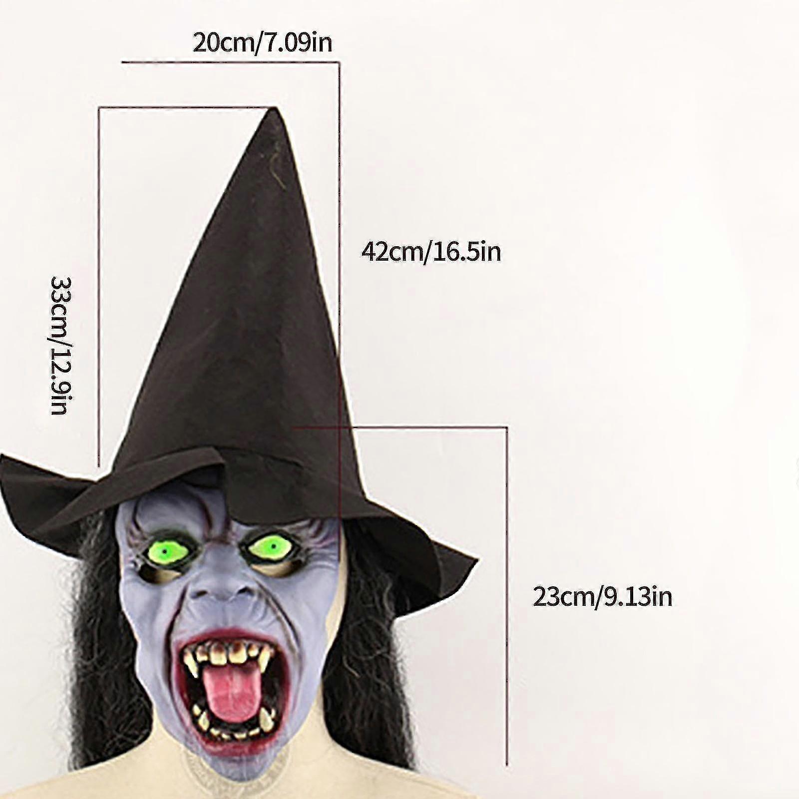 Cursed Witch Mask Scary Dracula Monster Halloween Costume Party Horror ...