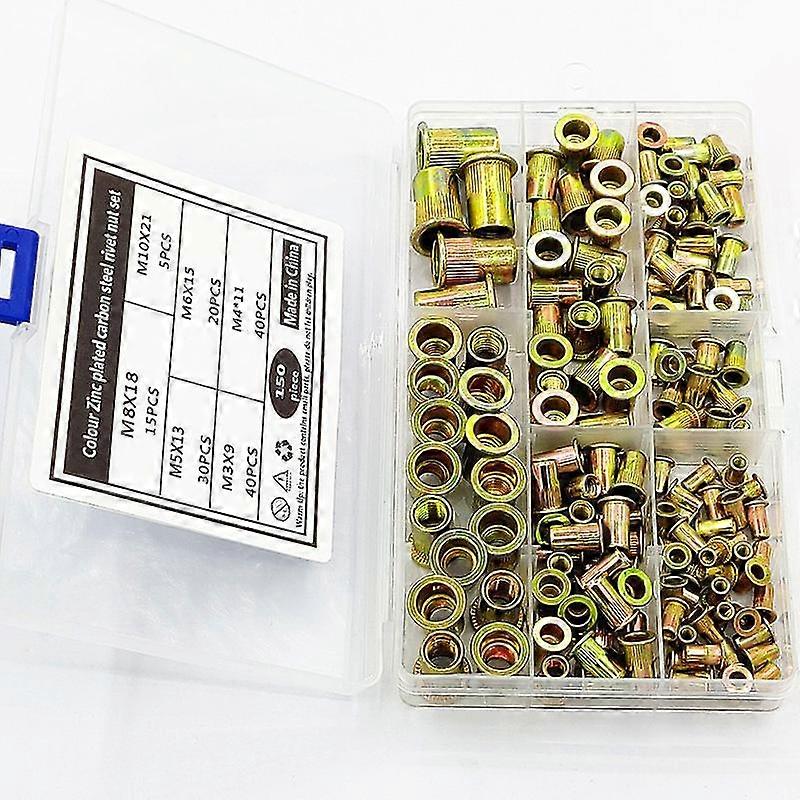 Rivet Nuts Carbon Steel Threaded Inserts Blind Nut Stainless Steel Flat ...