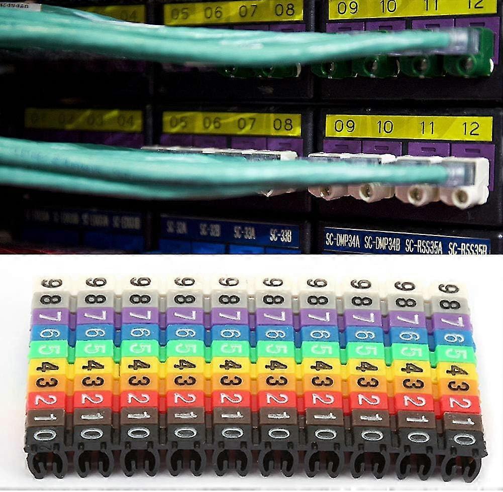 Wire Number Labels, Colorful Cable Markers Number Kits, Digital Number ...