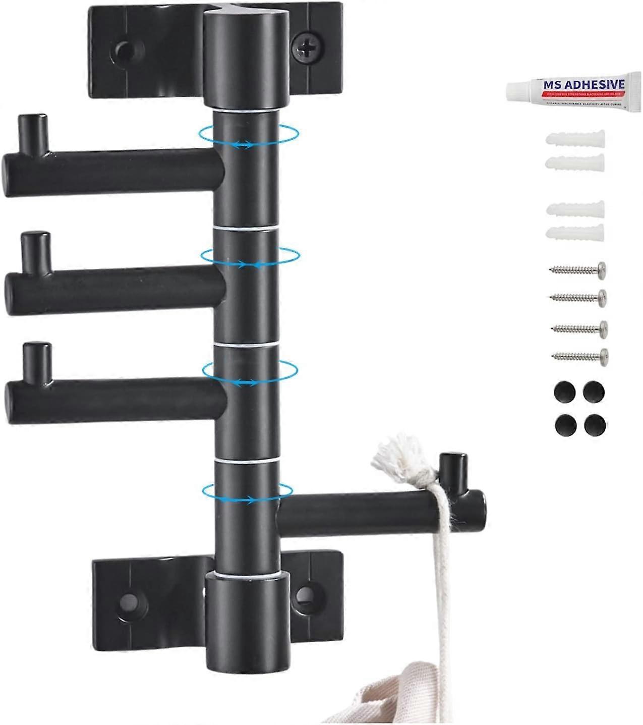 Rotating Coat Rack for Wall, Vertical Coat Hooks Wall Mounted with ...