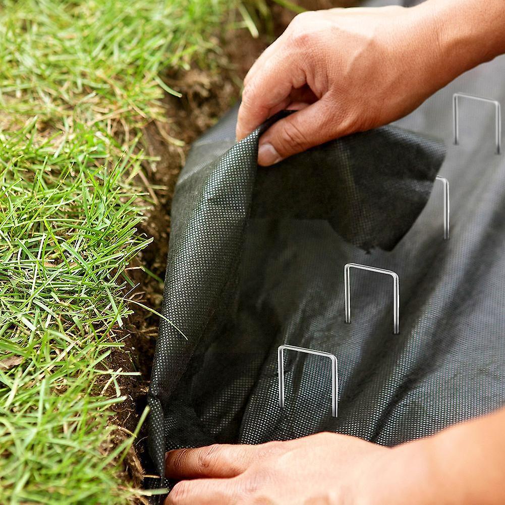 Garden 60pcs u-shaped nails and 40pcs spacers garden tools staple ...