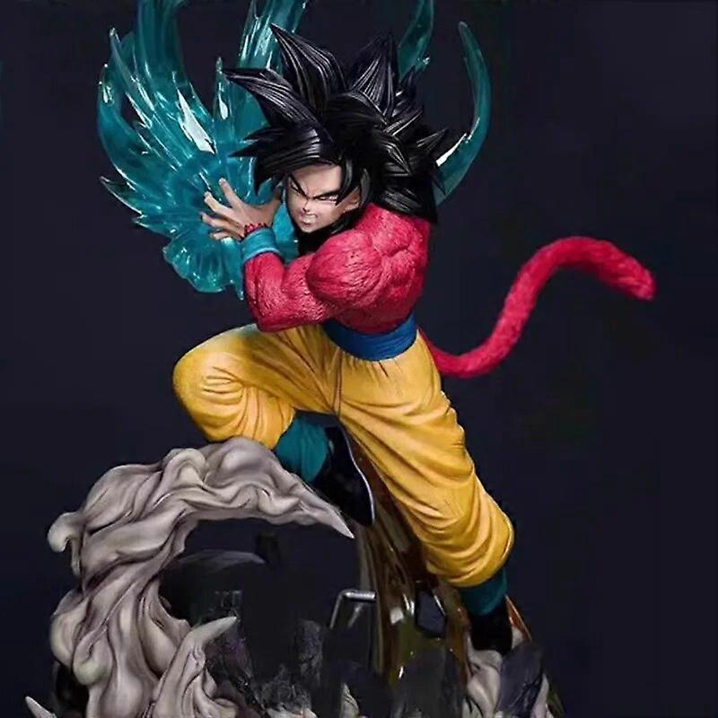 38cm Dragon Ball Gt Figure Son Goku Super Saiyan 4 Anime Figures Gk ...