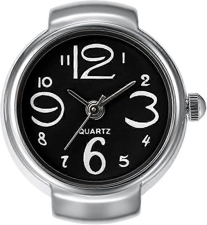 Men Women Finger Watch Creative Elastic Round Quartz Finger Ring ...