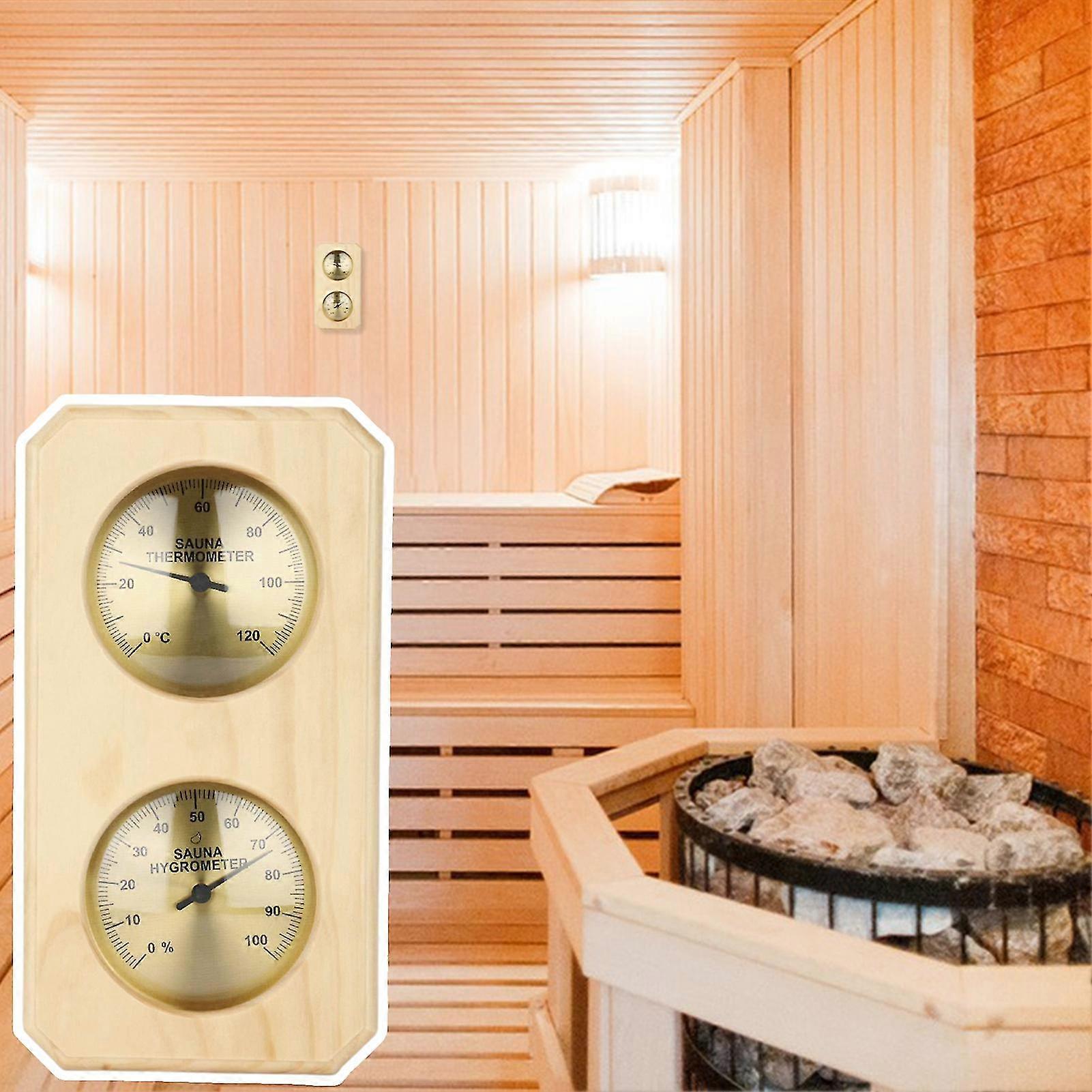Sauna Thermometer Large Screen No Battery Required High Precise Wall ...