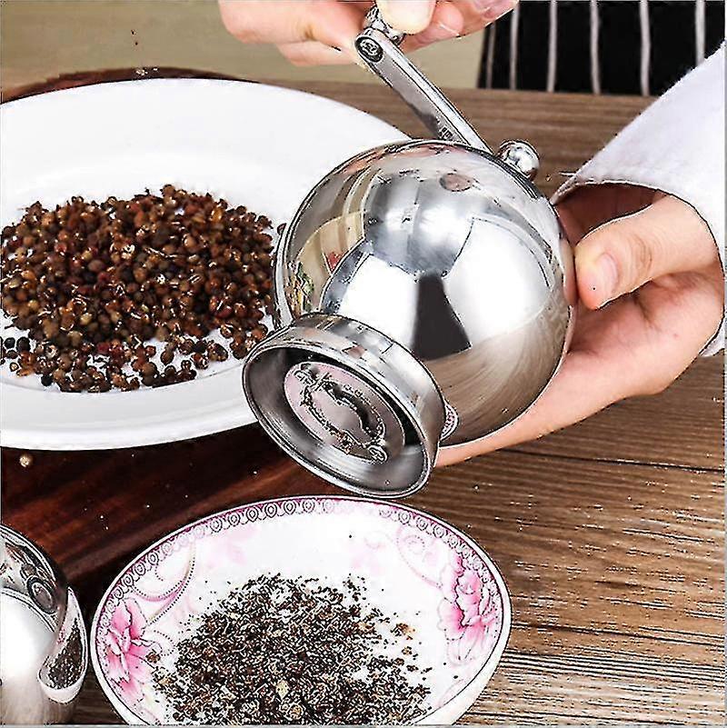 Pepper Grinder,304 Stainless Steel Pepper Mill Spherical Grinder,salt ...