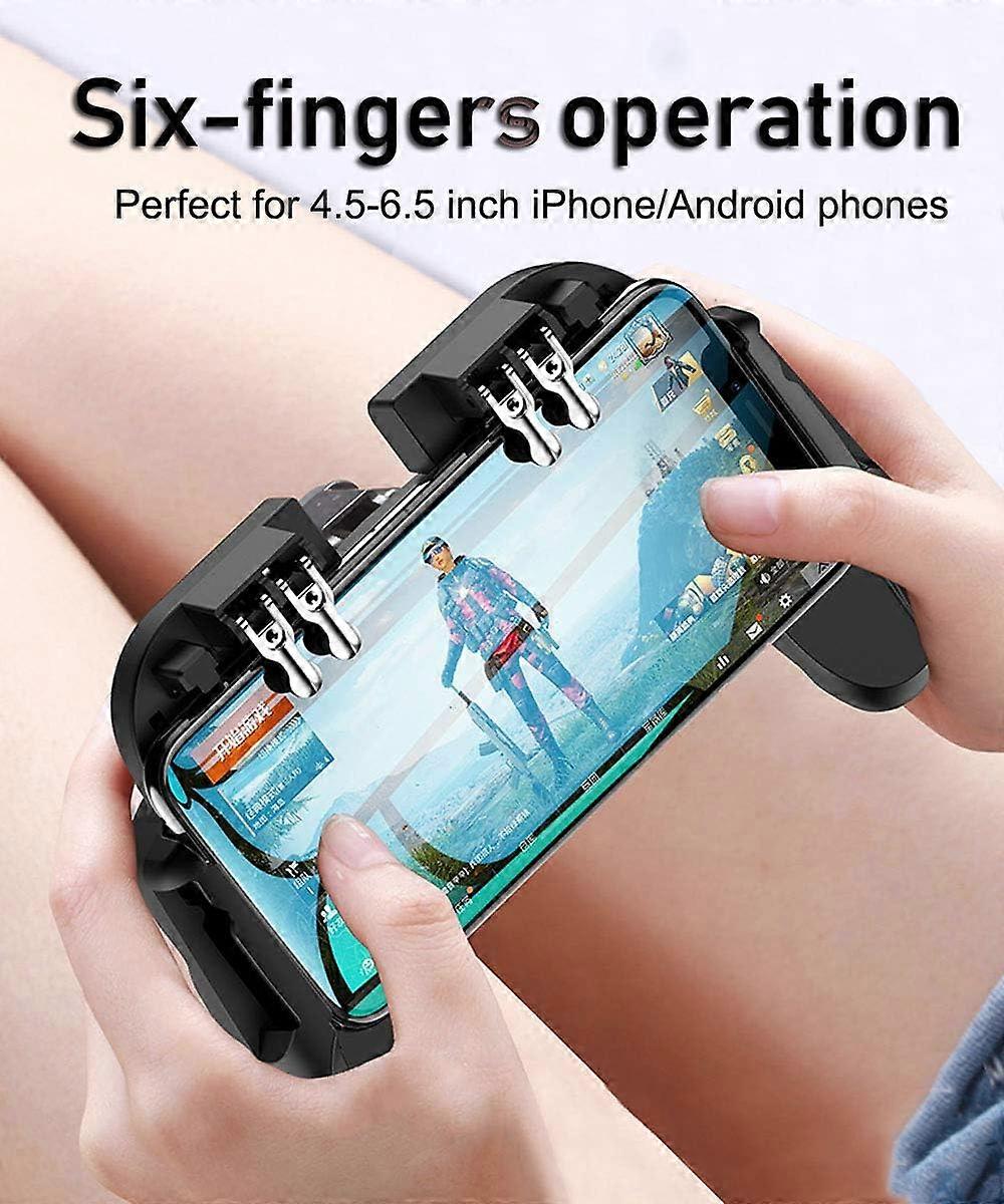 4 Trigger Mobile Game Controller with Cooling Fan for PUBG/Call of Duty ...