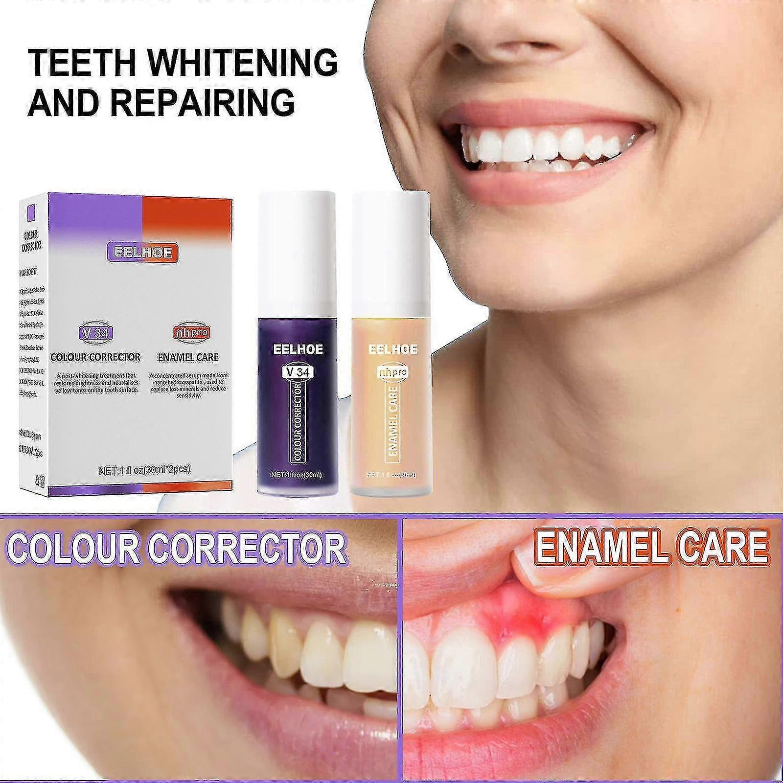 New- V34 Toothpaste Repair Teeth Repair Oral Cleaning Purple Orange ...