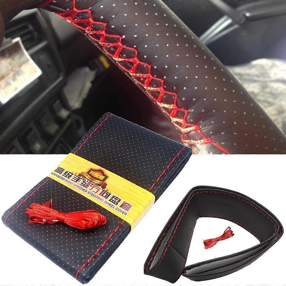 Car Steering Wheel 38cm Braid Cover Needles and Thread Artificial ...