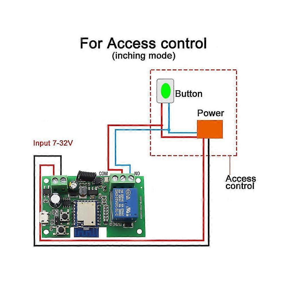 Tuya Wifi Switch One Way Module 10a Rele Relay Controller Dc/ac 7-32v ...