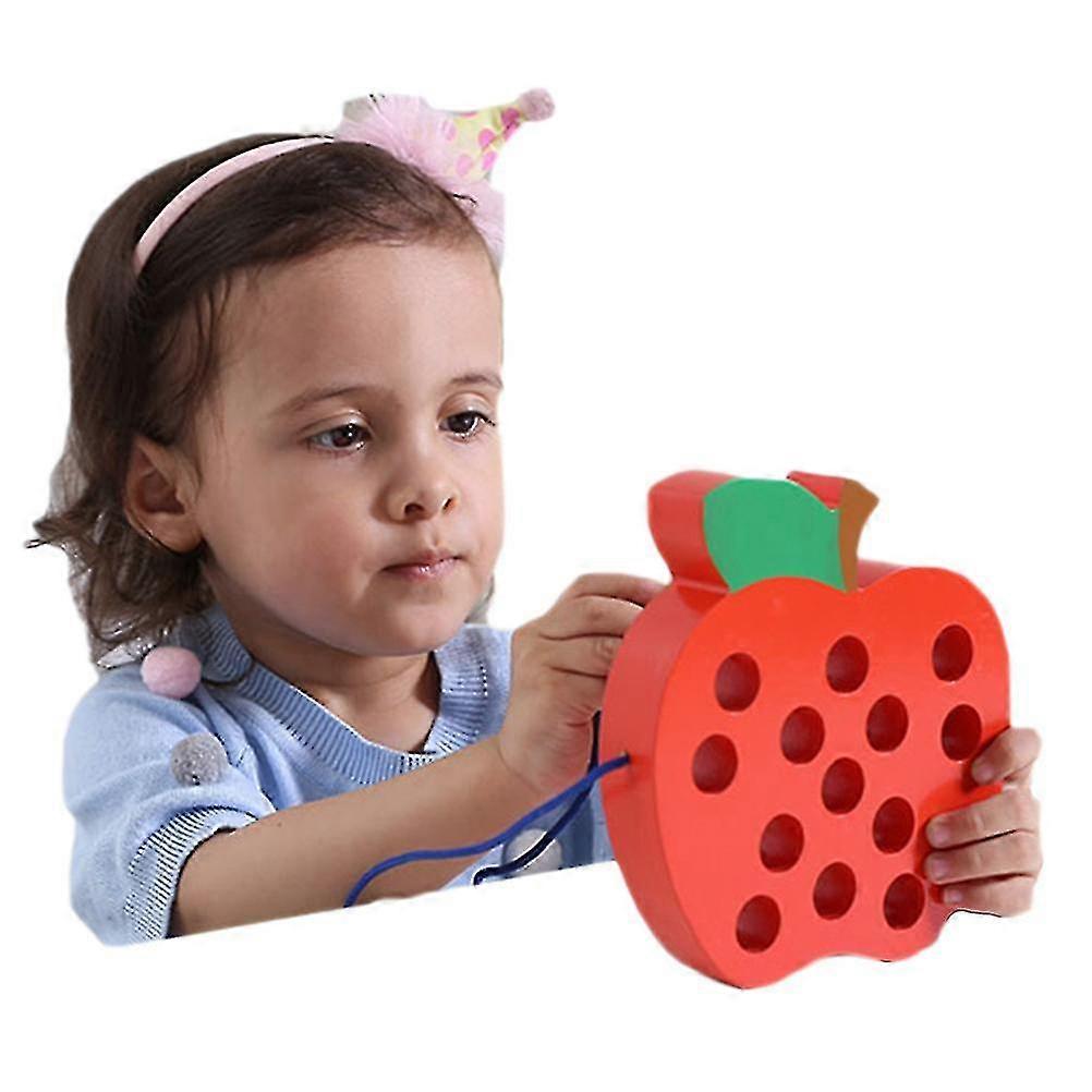 Wooden Fruit Worm Eat Apple Strawberry Pineapple Watermelon Kids ...