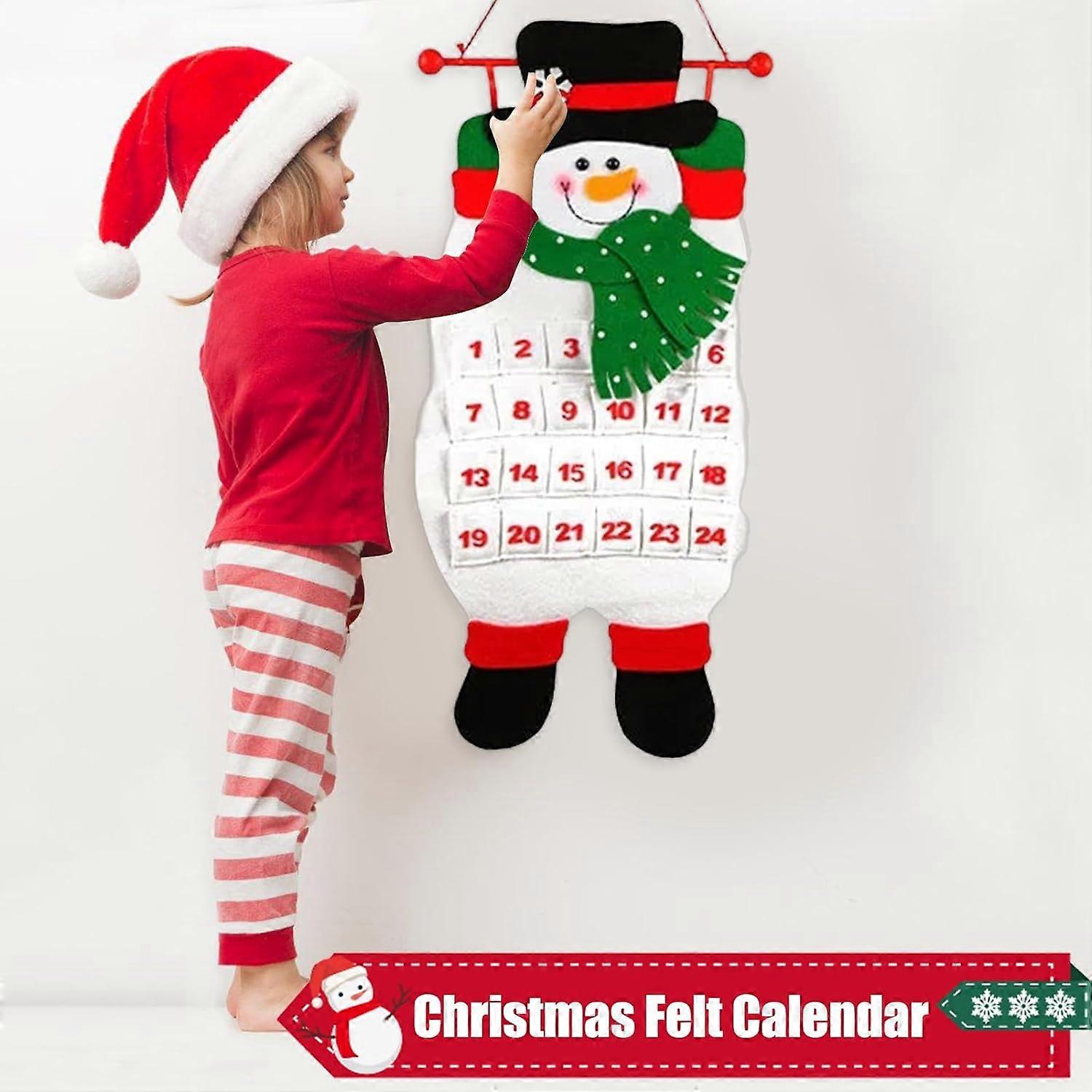 Felt Christmas Tree Advent Calendars, 24 Day Countdown Christmas Advent ...