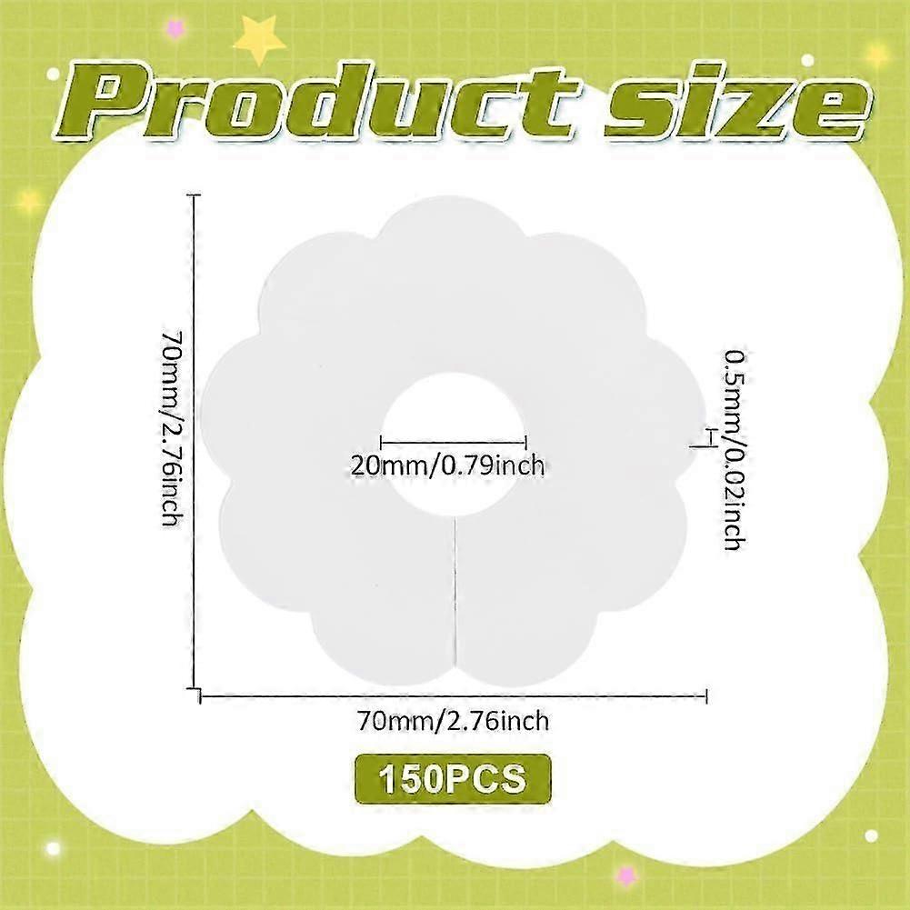 150 Pcs Paper Wine Glass Markers 2.8" Blank Flower Stemware Drink Name ...