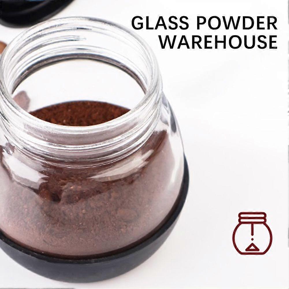 Manual Coffee Grinder with Ceramic Burr - Dual Bearing Hand Crank Mill ...