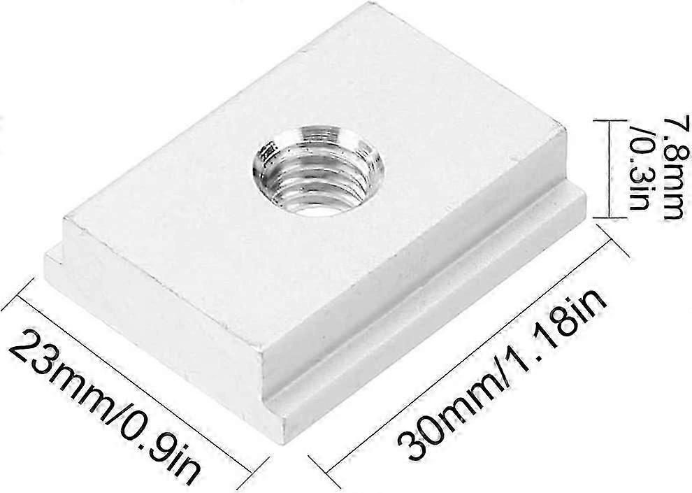 6PCS M6 T-Track Sliding Nuts, Aluminum Alloy Slotted Nut Carbon Steel ...