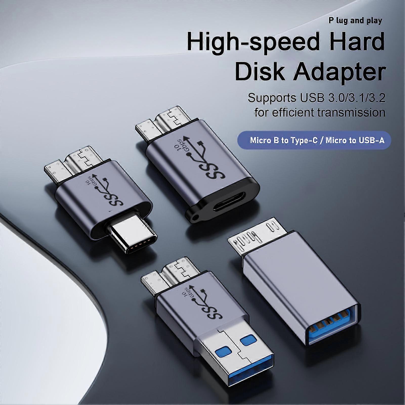 Hard Disk Adapter Two-way Type-C to Micro B Adapter High-speed Data ...
