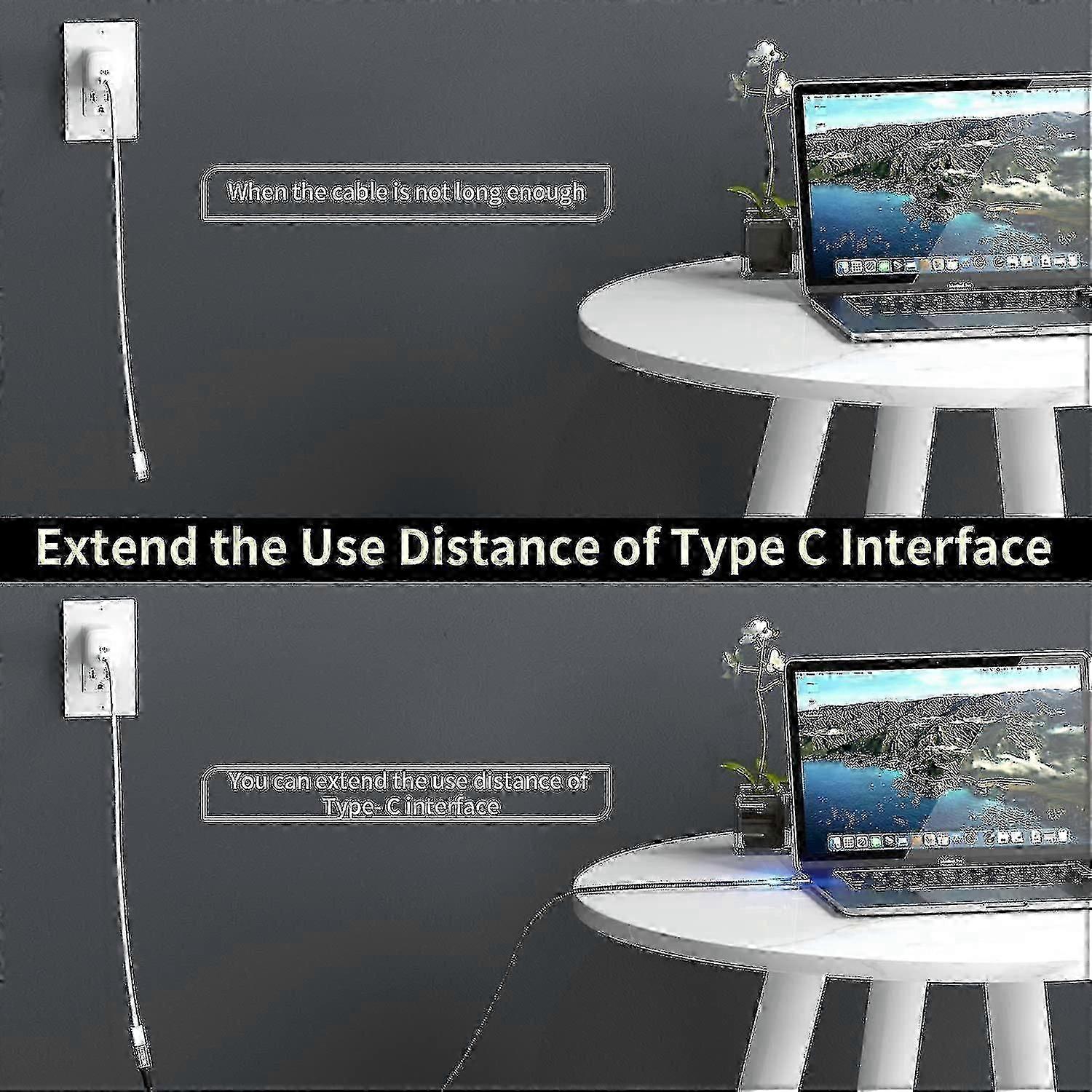 Thunderbolt 4 Extension Cable, Usb-c Cable To Usb C Male To Female ...