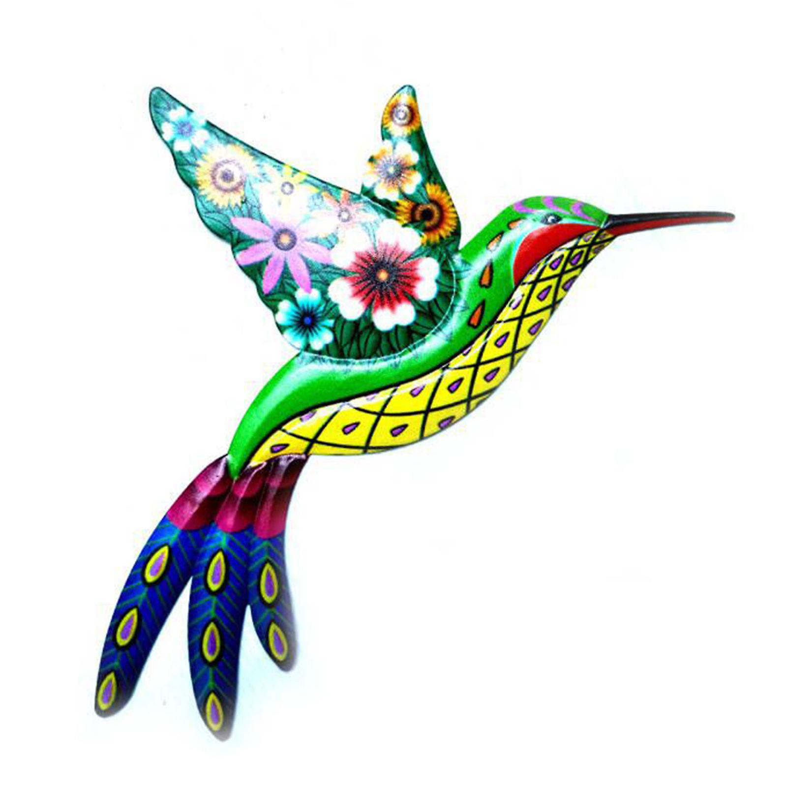 Metal Hummingbird Wall Decor Bathroom Glass Art Iron Sculpture Outdoor ...