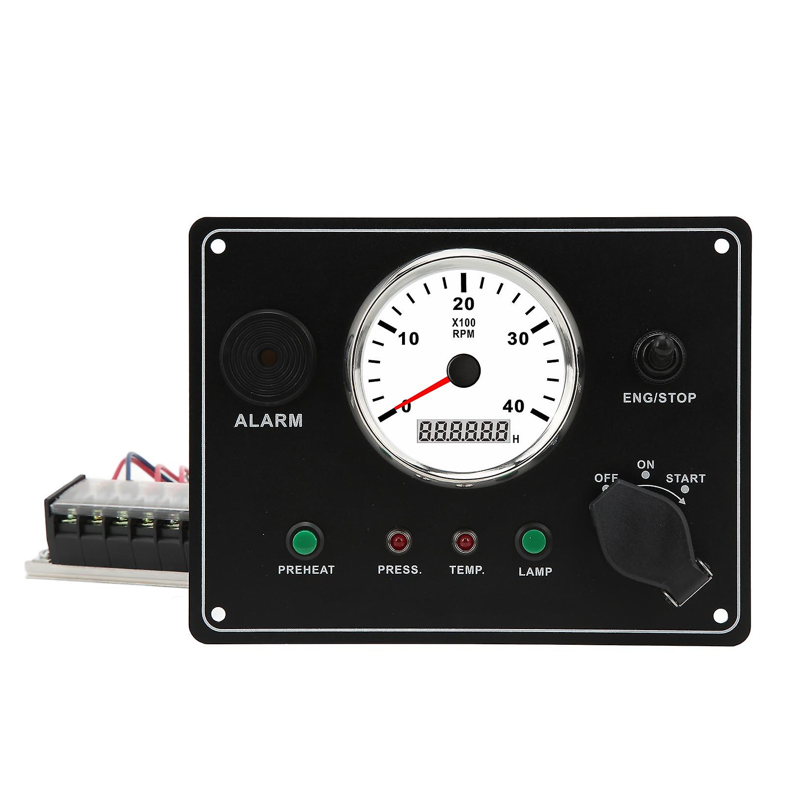 12V Waterproof Boat Instrument Panel with Tachometer, Multifunction ...