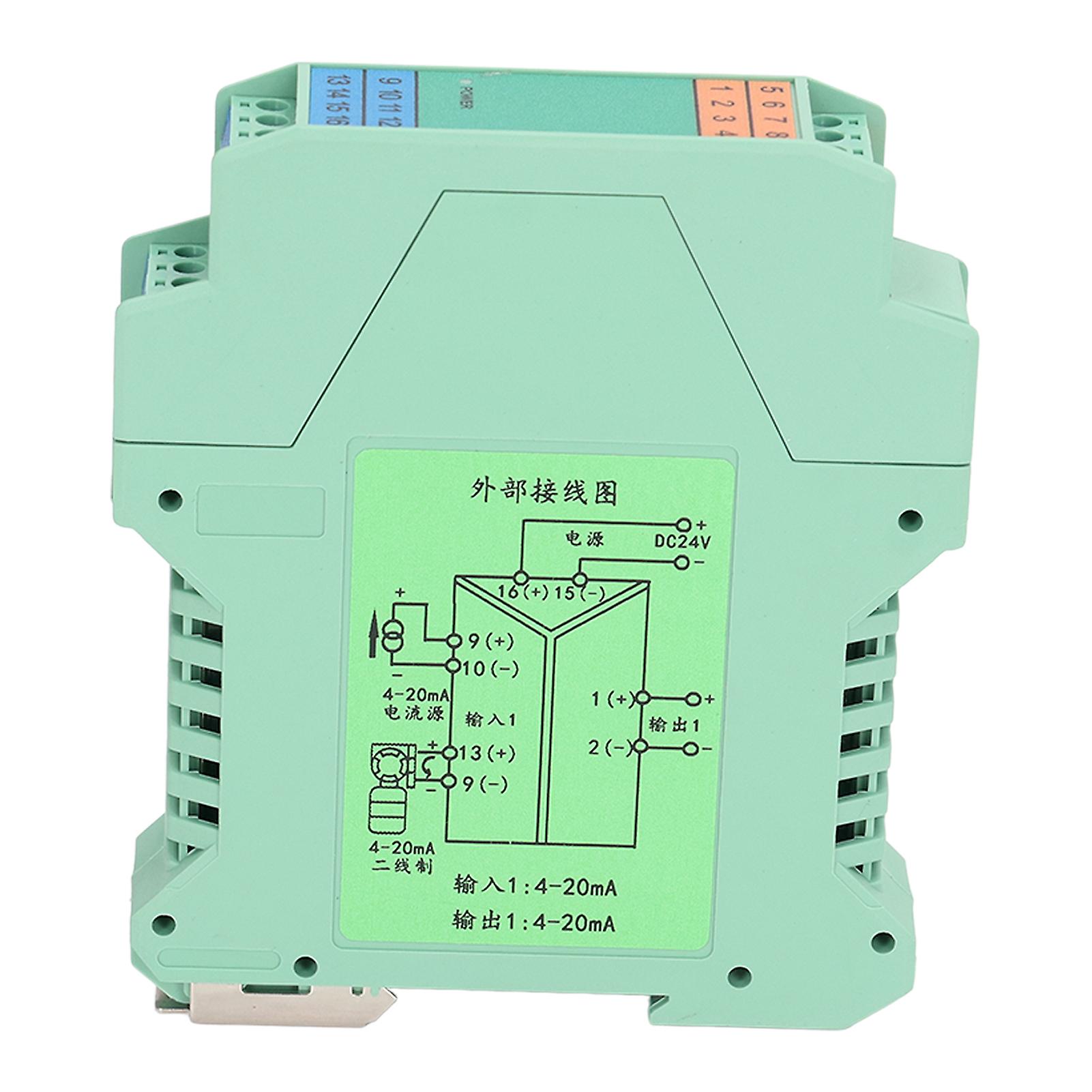 DC24V Signal Isolator 1 Input 1 Output Current Transmitter 4‑20mA Analog PLC Control DIN Rail ...