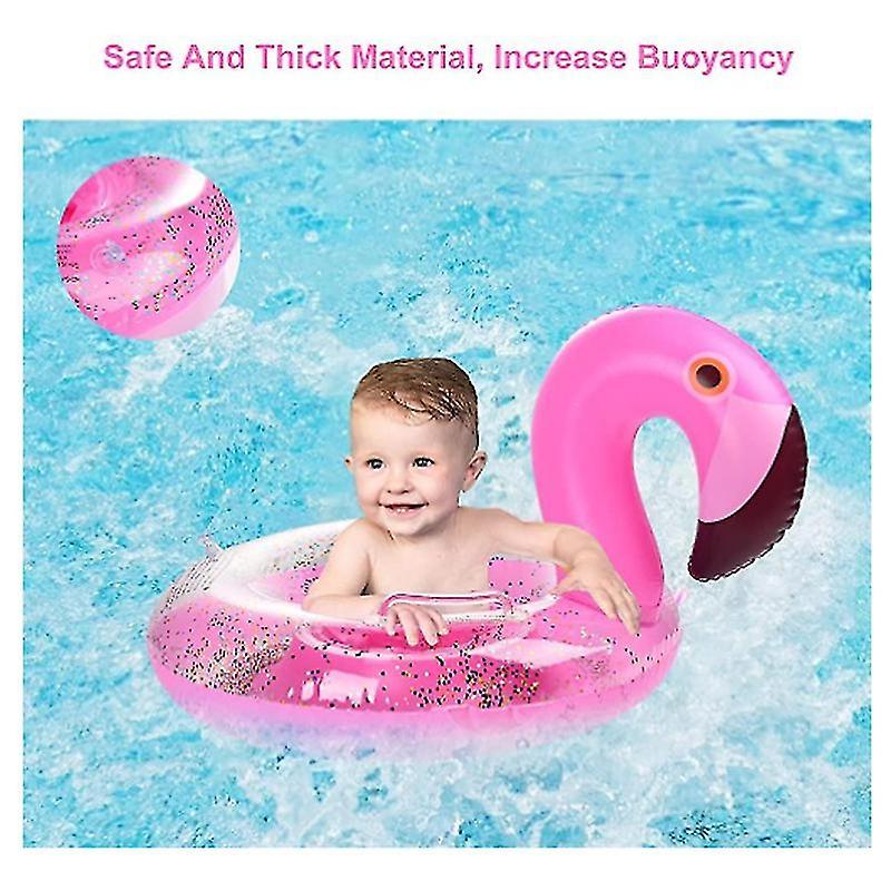 Flamingo Sequins Animal Lying Ring Children Sitting Ring Swimming Seat ...