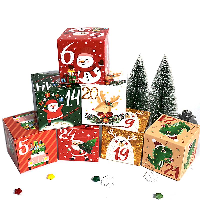 Christmas Advent Calendar Boxes 24 Days DIY Advent Calendar Boxes Paper ...